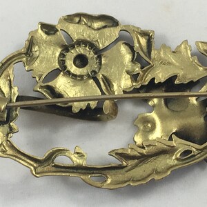 Edwardian Sash Brooch Floral Amethyst Glass - Etsy