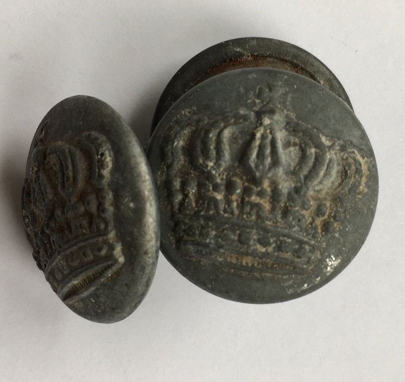 Rimless Crown Military Buttons - Etsy