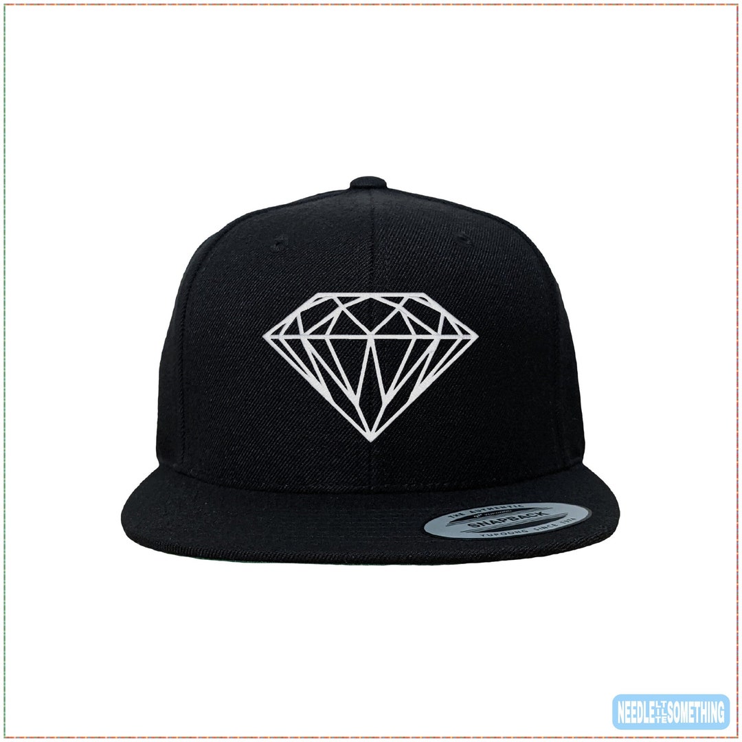 Diamond Outline Custom Embroidered Adjustable High Quality Snapback Hat ...