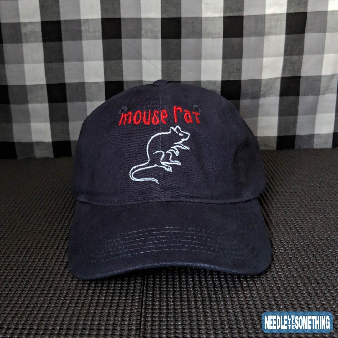 Mouse Rat Embroidered Navy Blue Dad Hat/cap - Etsy