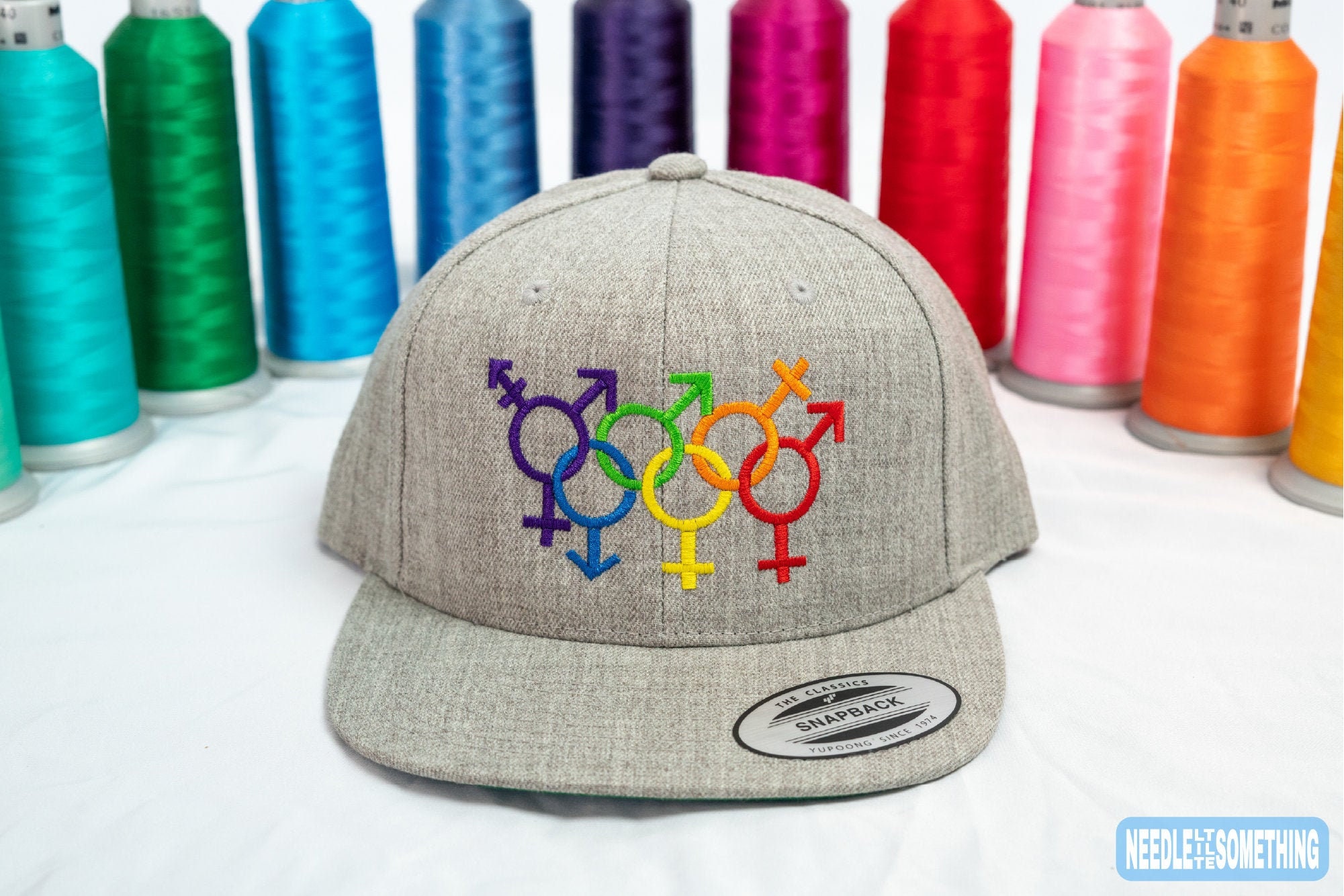 Gender Equality LGBTQIA Symbols Custom Embroidered Snapback Hat/Cap