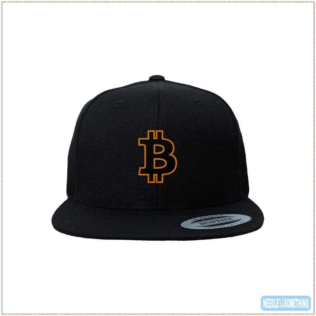 Bitcoin Symbol Custom Embroidered Adjustable High Quality Snapback Hat ...