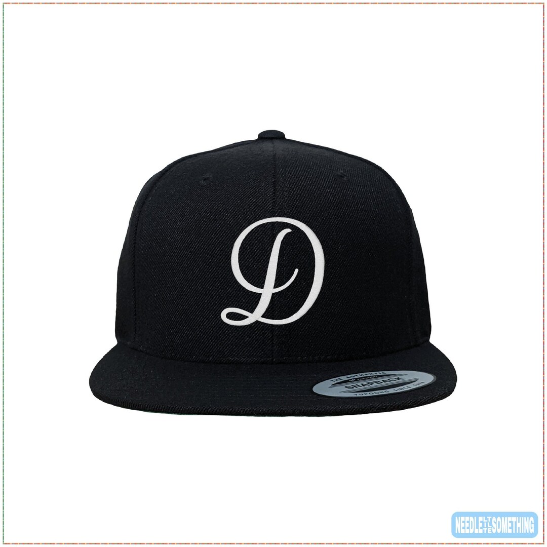Choose Your Own Script Font Letter/initials Embroidered Snapback Hat ...