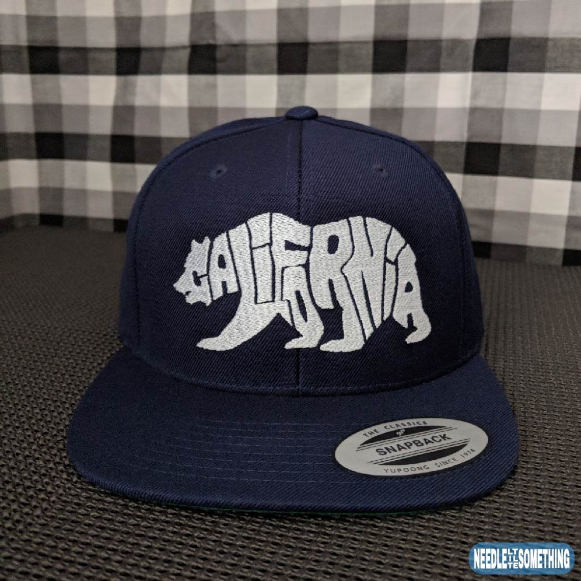 California Bear Embroidered High Quality Snapback Hat/cap - Etsy