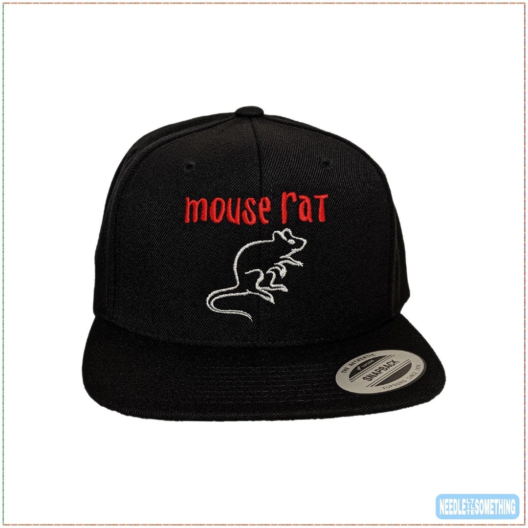Mouse Rat Embroidered Snapback Hat - Custom Color Options, Flat Brim - Etsy