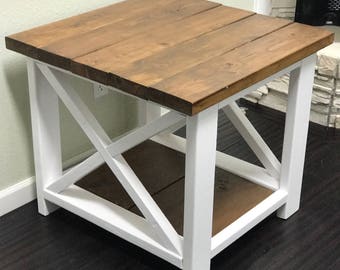 Farmhouse end table | Etsy