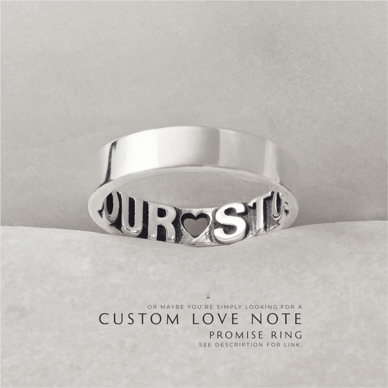 Personalized Promise Ring for Her Initial Ring Custom Letter - Etsy UK