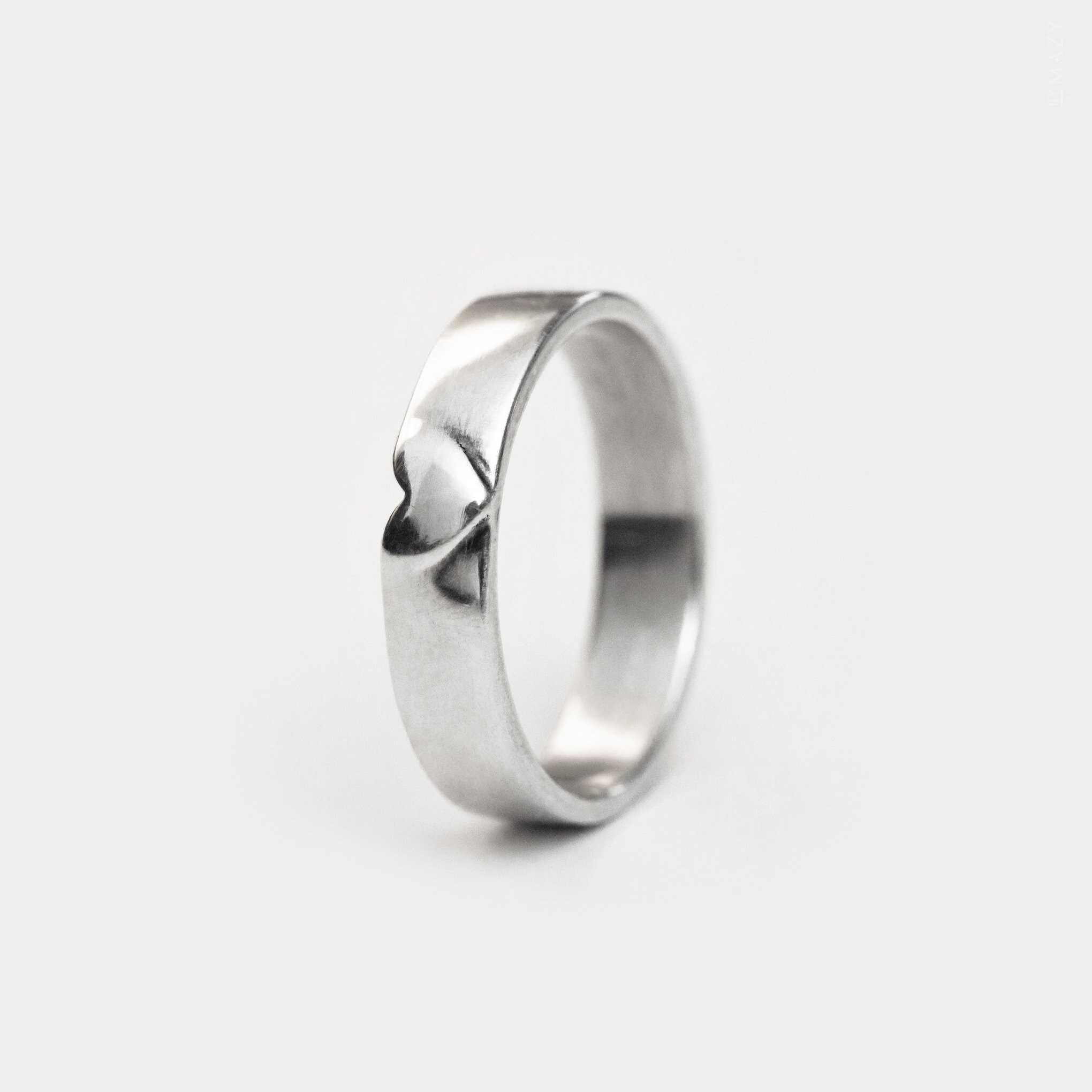 Custom Engraved Heart Ring Promise Ring I Love You Gift for | Etsy UK