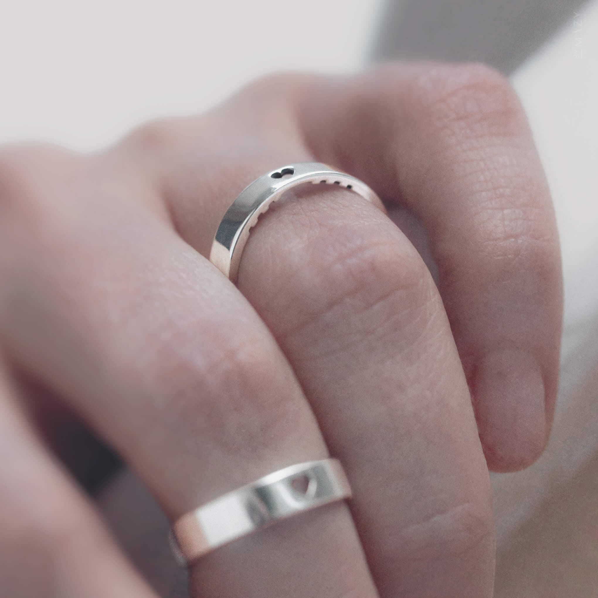 Personalized Promise Ring for Her Initial Ring Custom Letter - Etsy UK