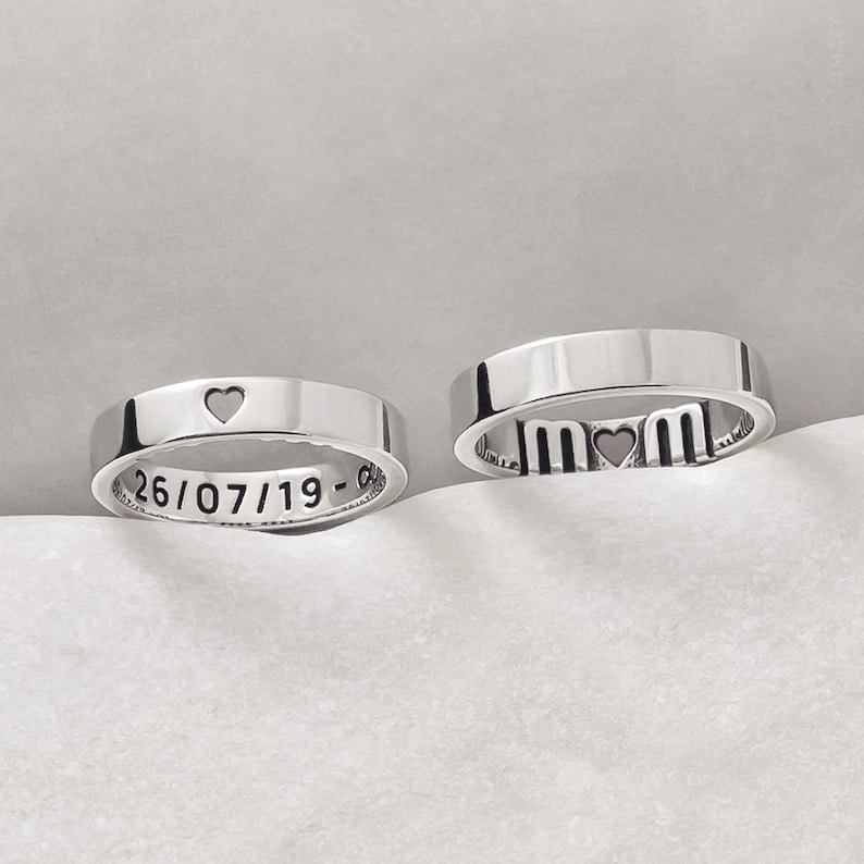 Personalized Promise Ring for Her Initial Ring Custom Letter - Etsy UK