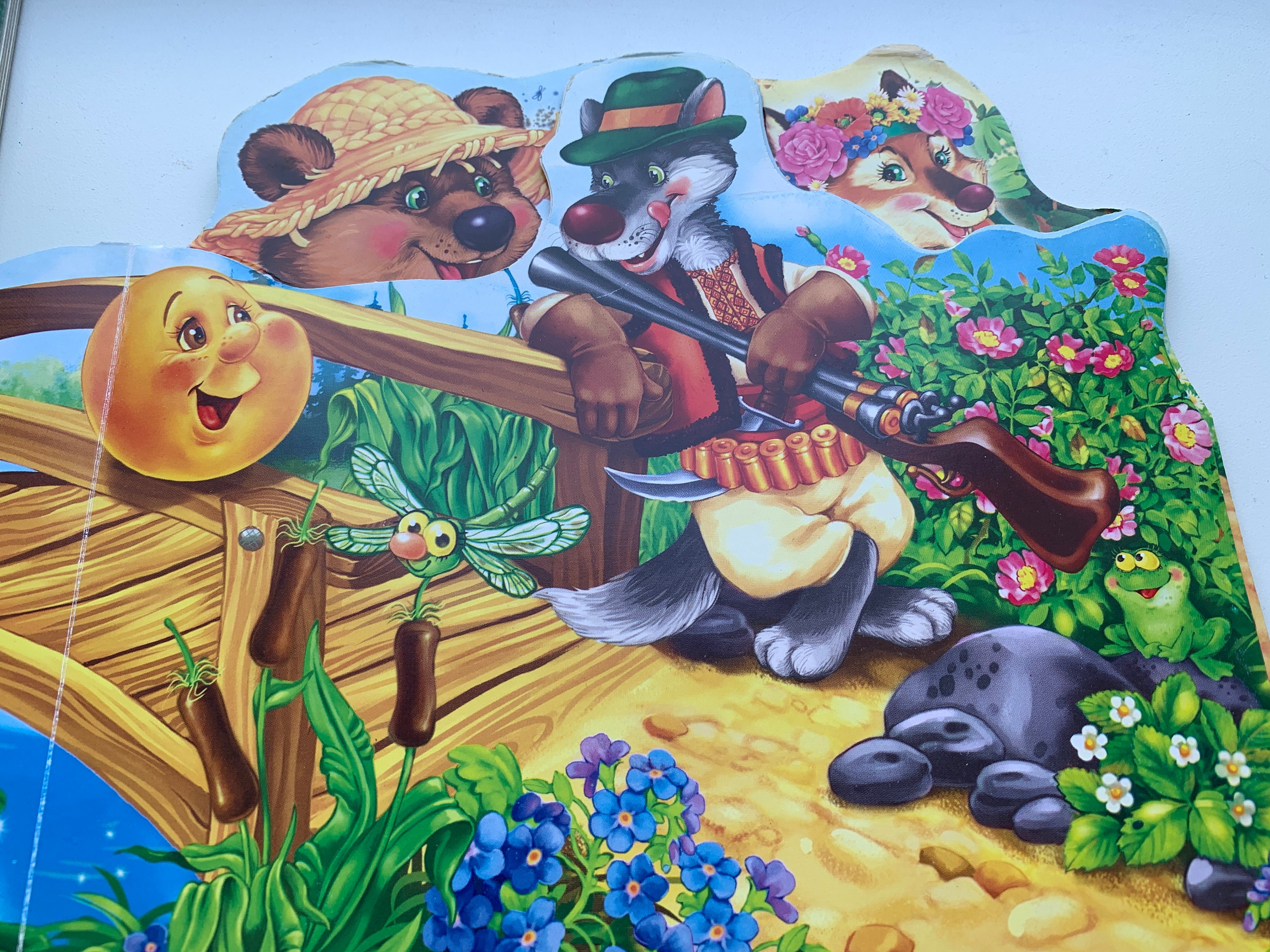 Lot 2 Kolobok Russian folk tales Children's books Picture | Etsy