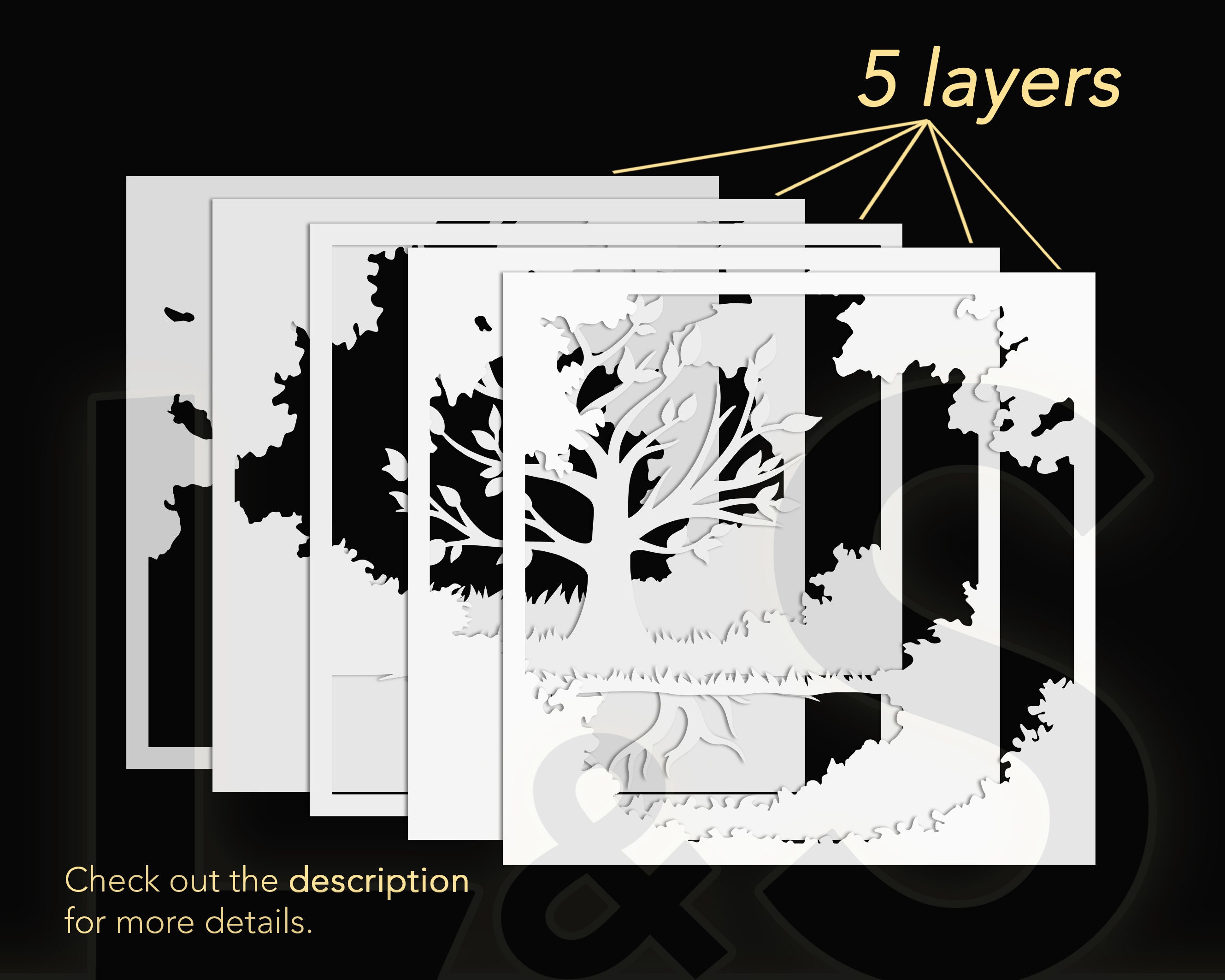 3D Family Tree Shadow Box Svg Cricut Paper Cut Light Box Svg - Etsy