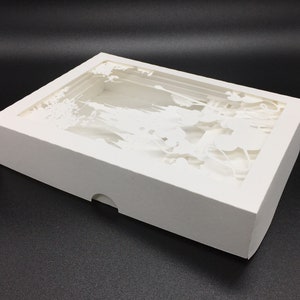 Rectangle 3D Shadow Box Frame Template - SVG Silhouette Light Box Cut ...