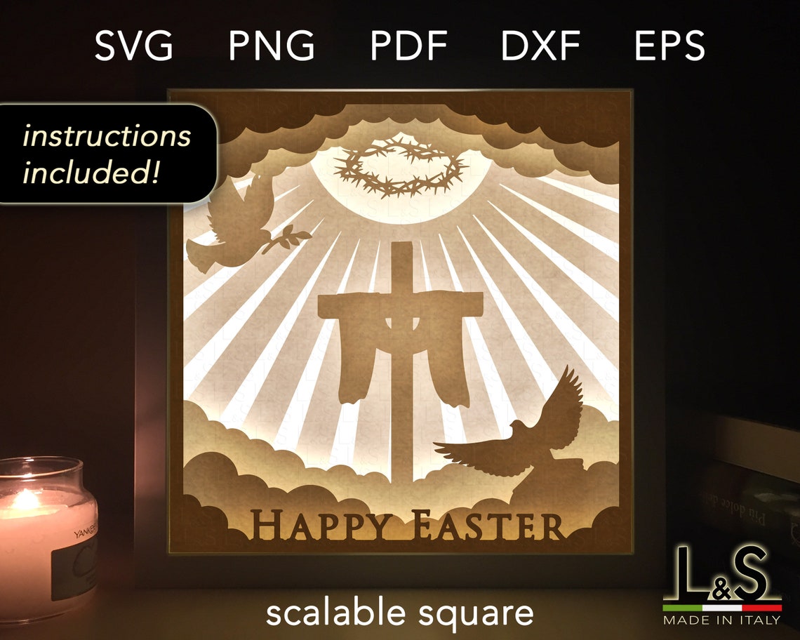 Easter Shadow Box Svg Bundle 3D Layered Easter Light Box Svg - Etsy