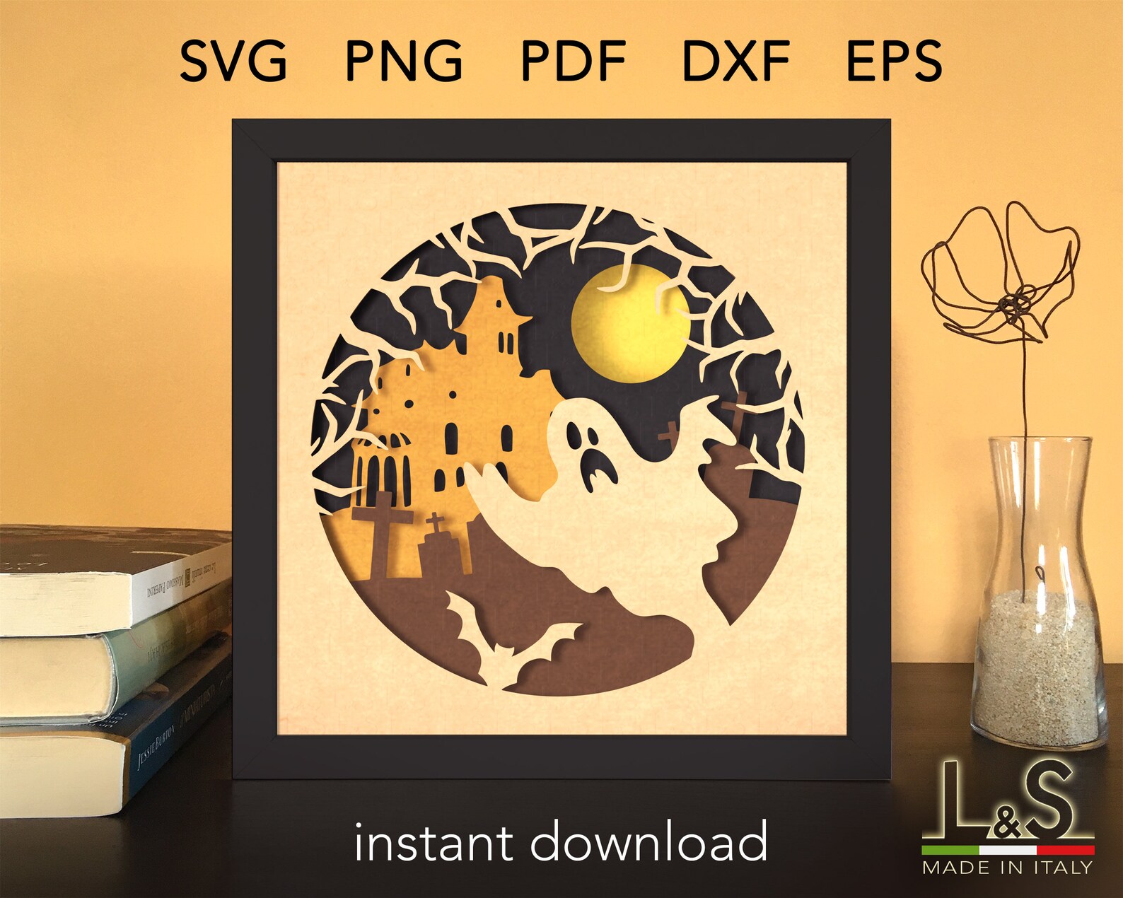 Halloween Shadow Box Bundle 3D Layered Paper Art Halloween - Etsy