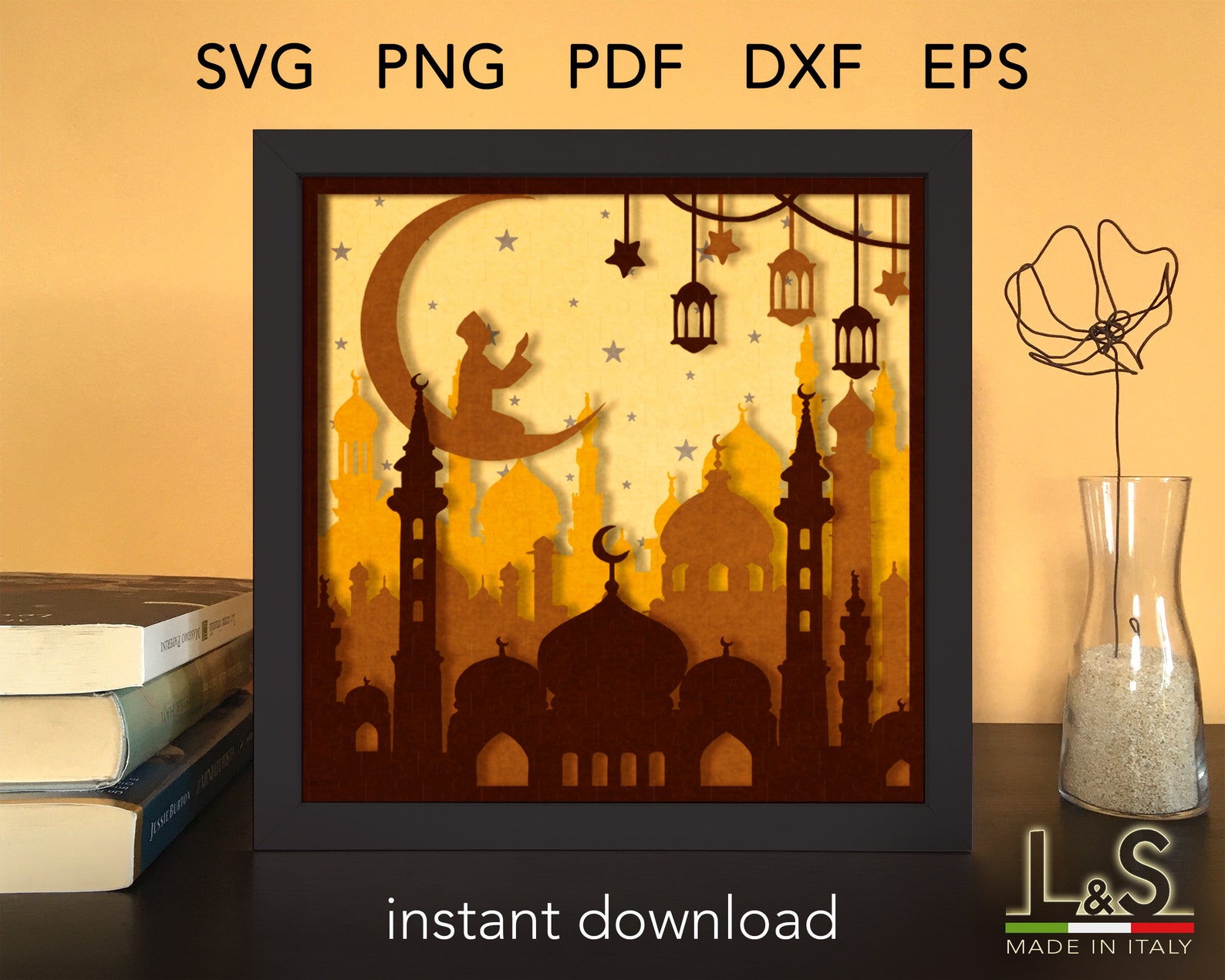 Islamic Shadow Box Template Ramadan Shadow Box Svg Files for | Etsy