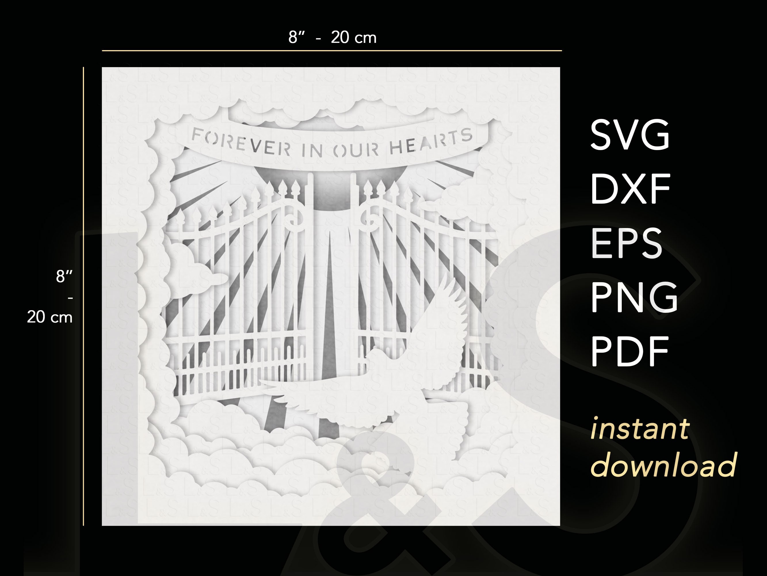 Layered Memorial Shadow Box Svg Cricut Memorial Light Box Svg - Etsy ...