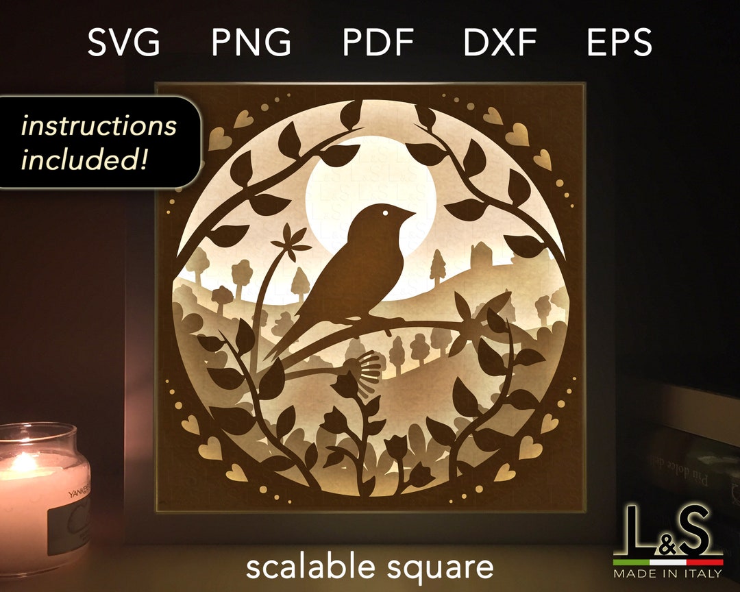 Layered Bird Shadow Box Svg Files for Cricut Easter Shadow - Etsy