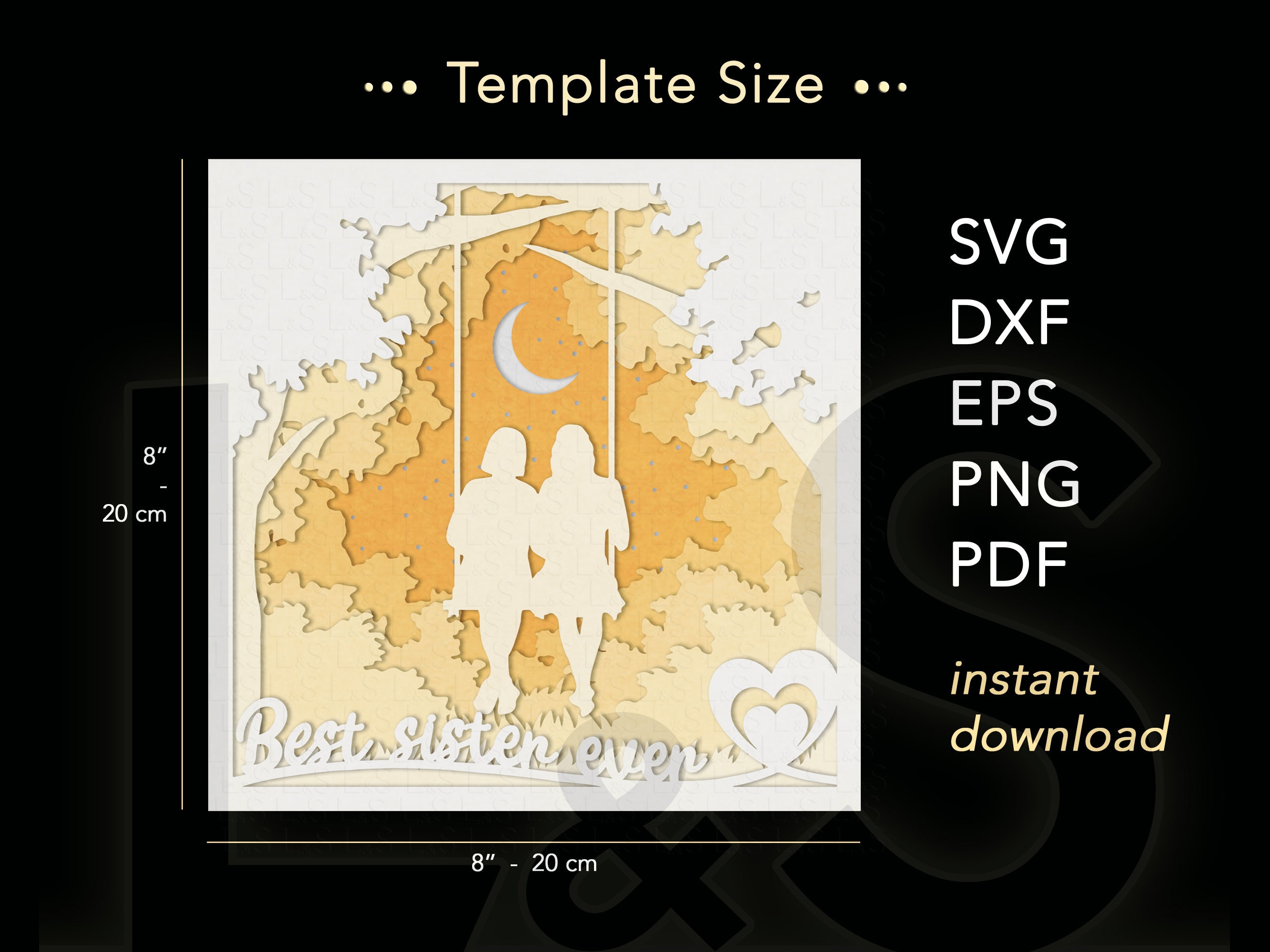 Customizable Sisters Shadow Box Svg Bundle, Family Shadowbox Svg Cricut ...