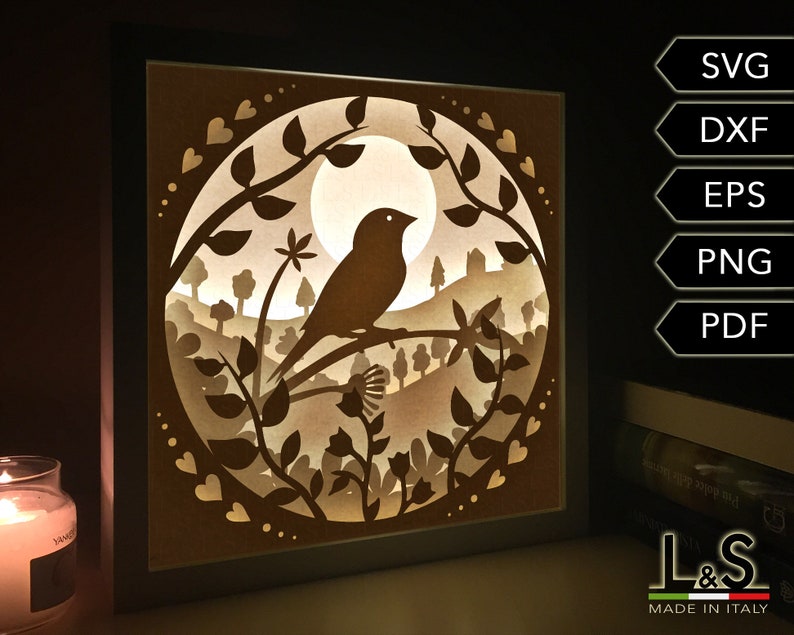 Layered Bird Shadow Box Svg Files for Cricut Easter Shadow - Etsy