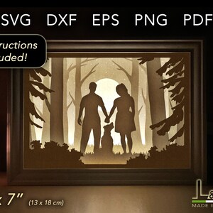 Dog Shadow Box Svg Bundle, Layered Light Box Svg Files for Cricut, Dog ...