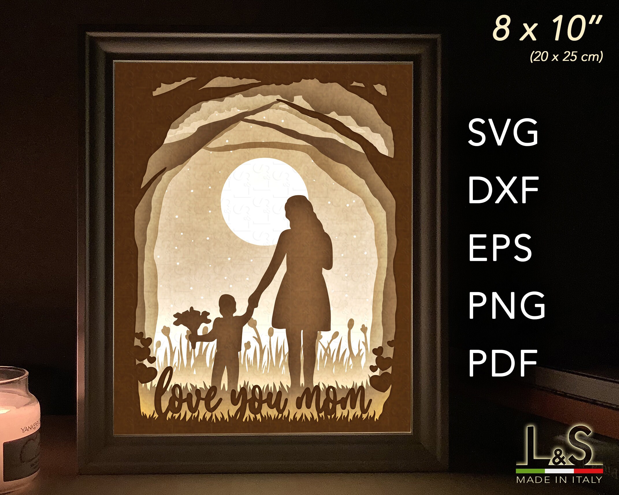 Mom Shadow Box Svg Bundle 3D Light Box Svg Cricut Mothers - Etsy