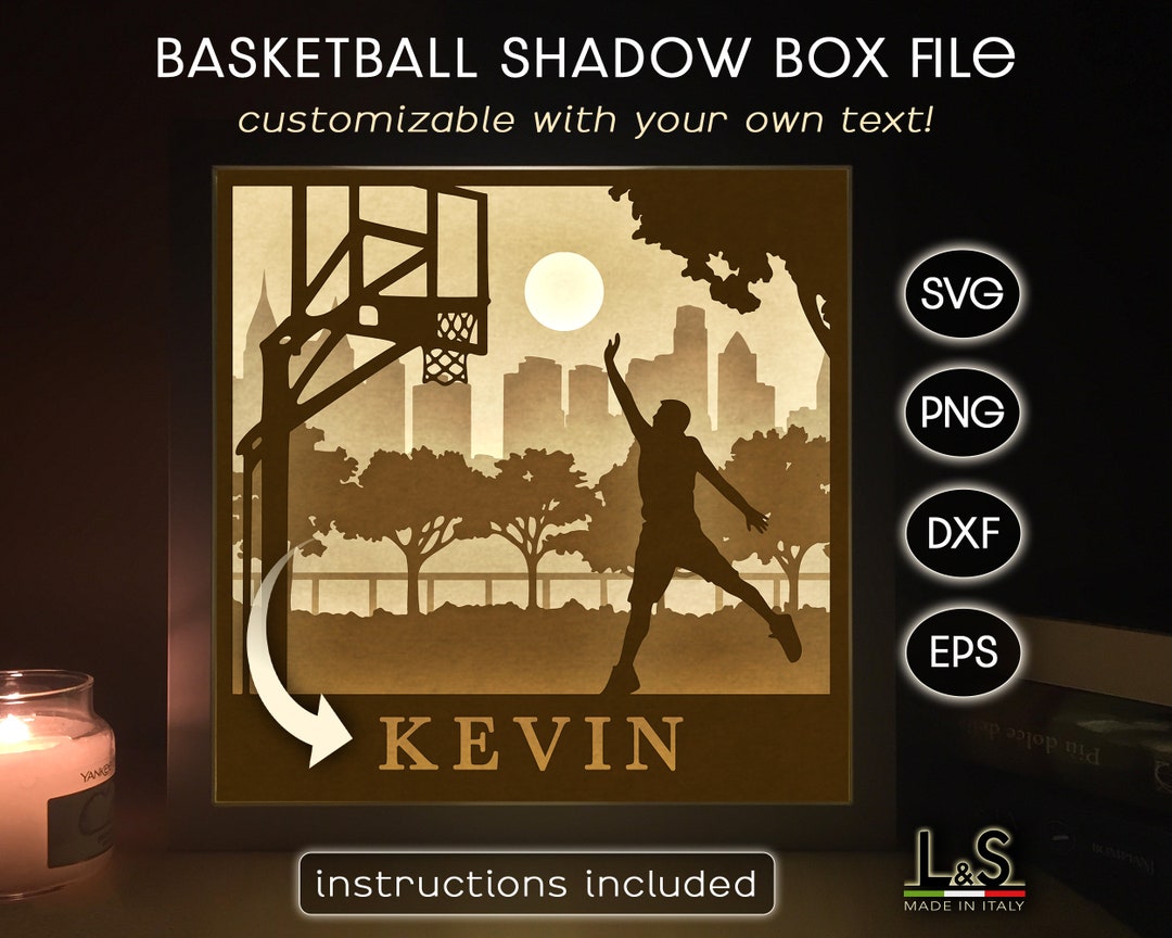 Customizable Basketball Shadow Box Svg Files for Cricut, Basketball ...