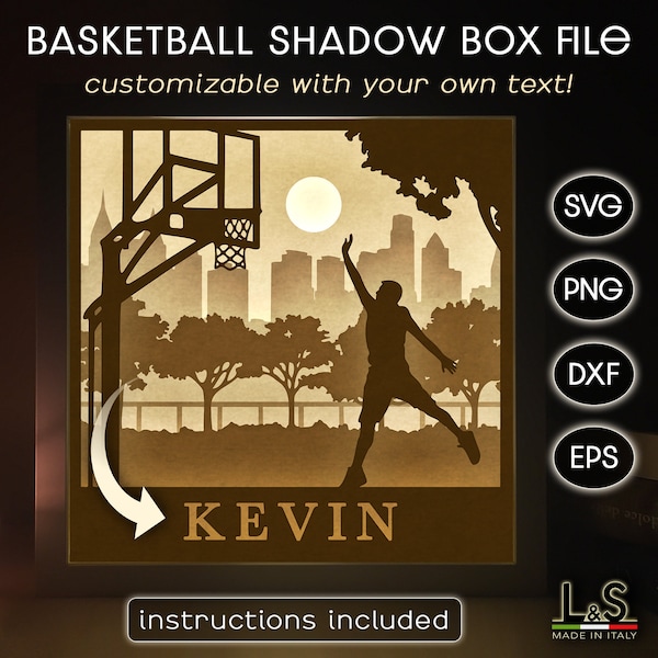 Basketball Shadow Box Svg - Etsy