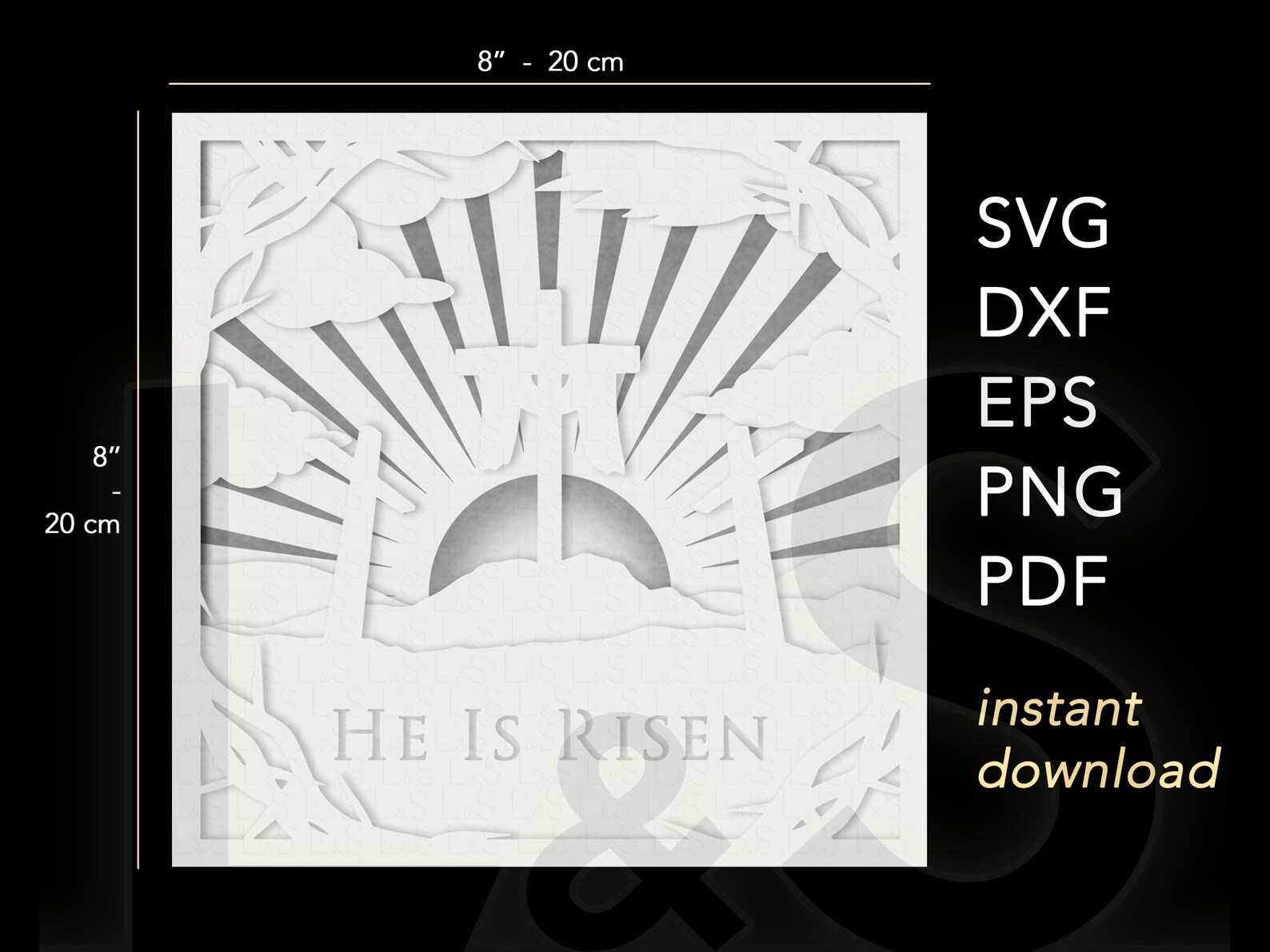 3D Easter Shadow Box Svg, Layered Easter Light Box Svg, Jesus Shadowbox ...