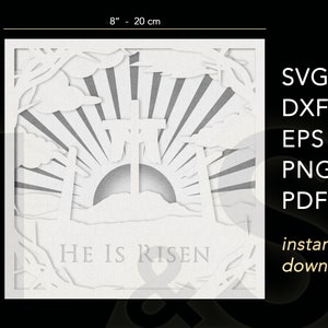 3D Easter Shadow Box Svg, Layered Easter Light Box Svg, Jesus Shadowbox ...