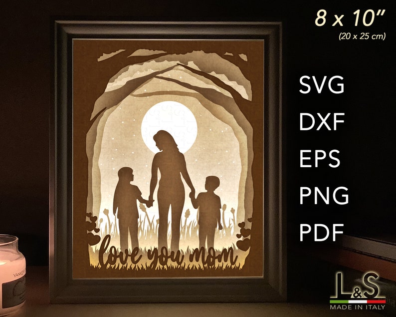 Mom Shadow Box Svg Bundle 3D Light Box Svg Cricut Mothers - Etsy