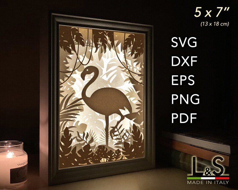 Layered Flamingo Shadow Box Svg Files for Cricut Paper Cut - Etsy