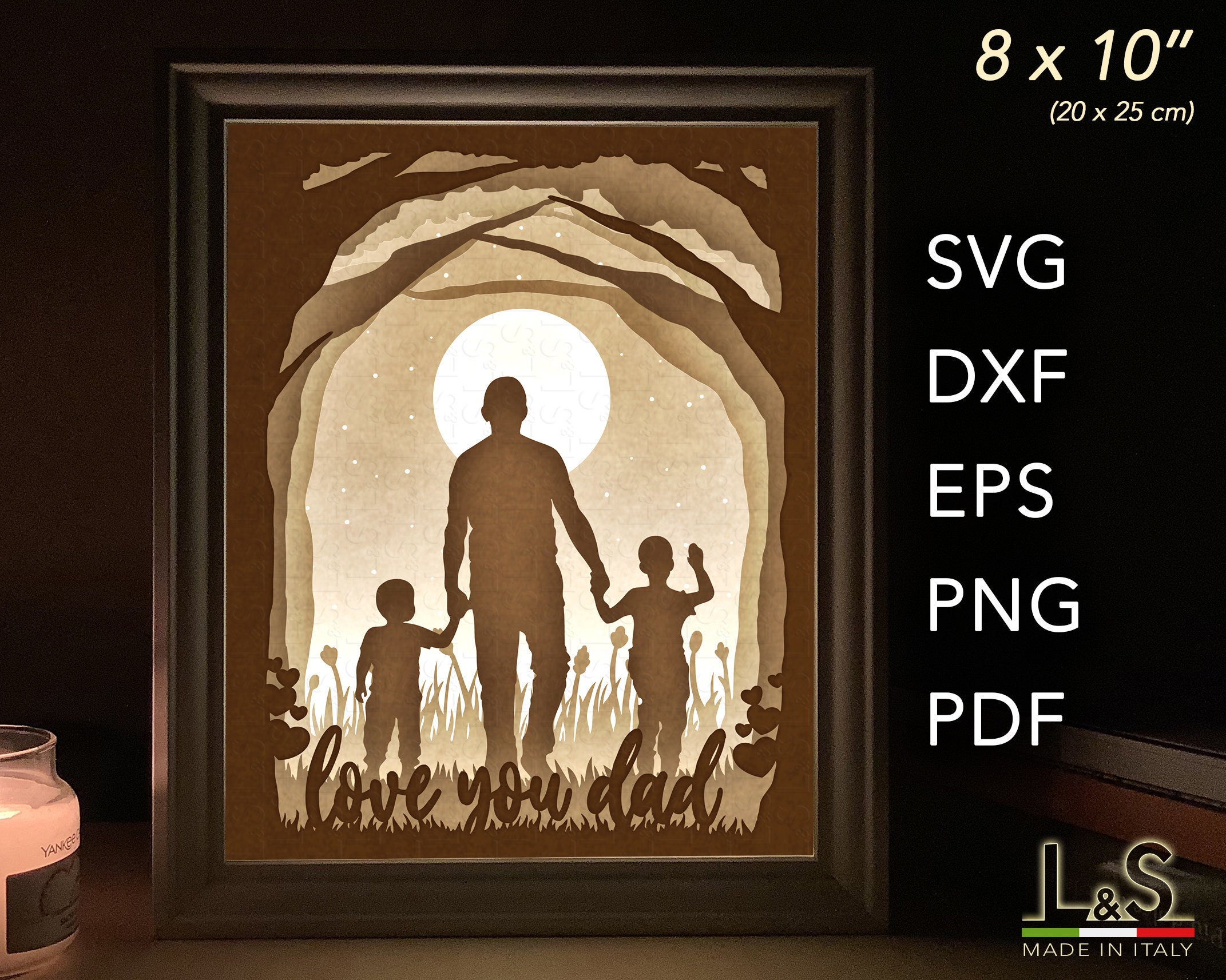 Dad Shadow Box Svg Files for Cricut Layered Fathers Day | Etsy