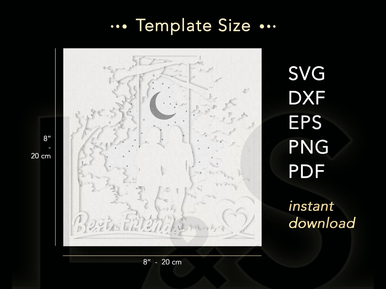 Best Friends Shadow Box Svg, Friends Shadowbox Svg, Lightbox Svg ...