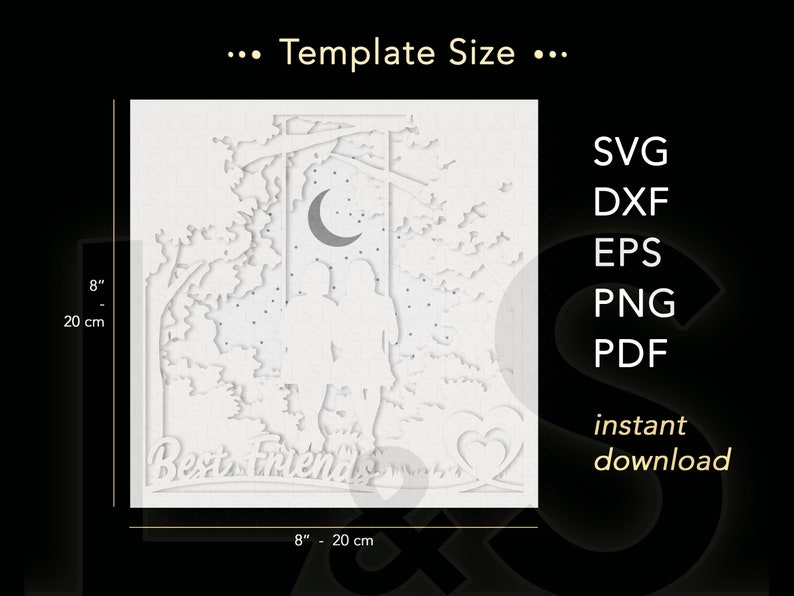 Best Friends Shadow Box Svg, Friends Shadowbox Svg, Lightbox Svg ...