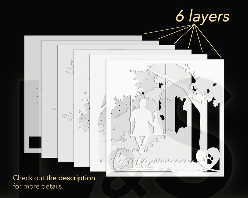 Dog Shadow Box Svg Cricut Dog Light Box Svg Shadowbox - Etsy