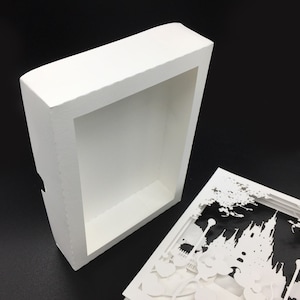 Rectangle 3D Shadow Box Frame Template - SVG Silhouette Light Box Cut ...