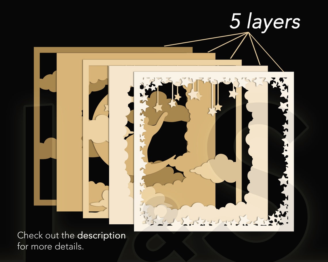 Cat Shadowbox Template, Kids Shadow Box Svg Cricut, 3D Paper Cut Light ...