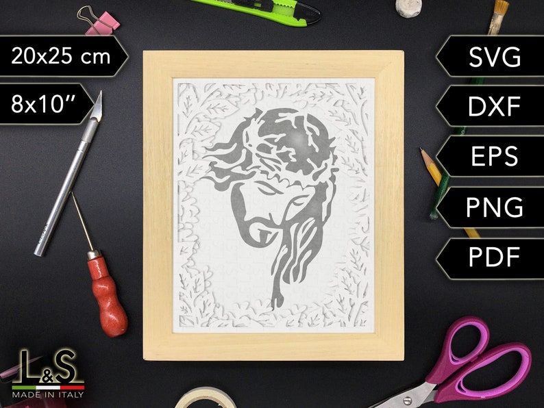 Jesus Shadow Box Svg Layered Light Box Template Christmas - Etsy