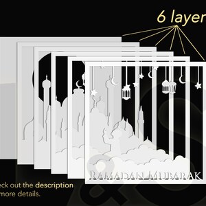 Ramadan Shadow Box Svg File, Ramadan Light Box Svg, Islamic Shadow Box ...