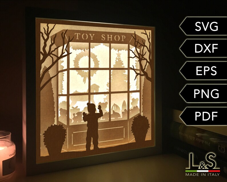 Layered Christmas Lightbox Svg Kids Shadow Box Svg Shadowbox - Etsy