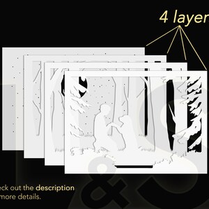 Dog Shadow Box Svg Bundle, Layered Light Box Svg Files for Cricut, Dog ...