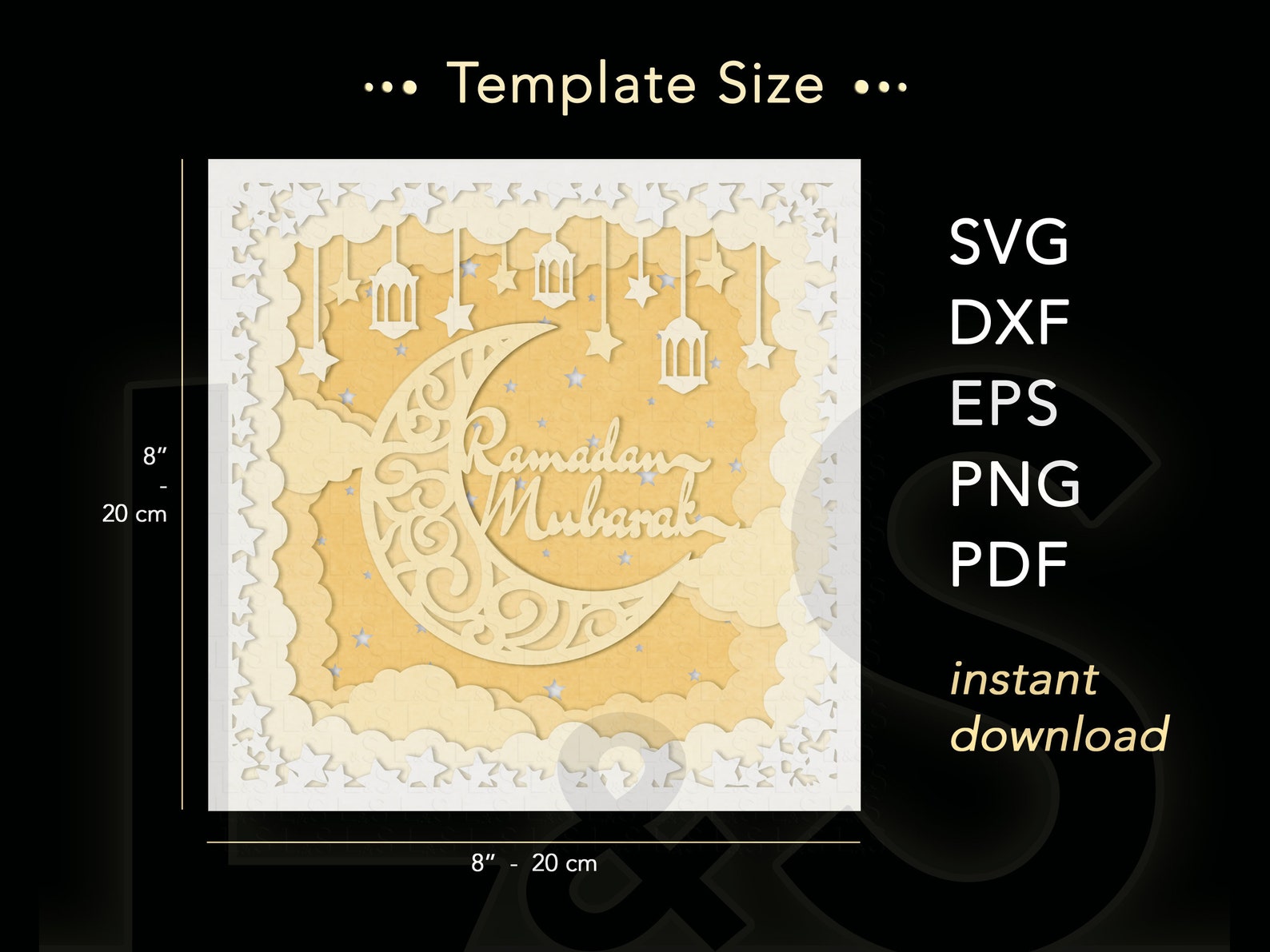 Ramadan Shadow Box Svg Bundle, Islamic Shadowbox Art, 3D Lightbox Svg ...