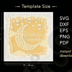 Ramadan Shadow Box Svg Bundle, Islamic Shadowbox Art, 3D Lightbox Svg ...