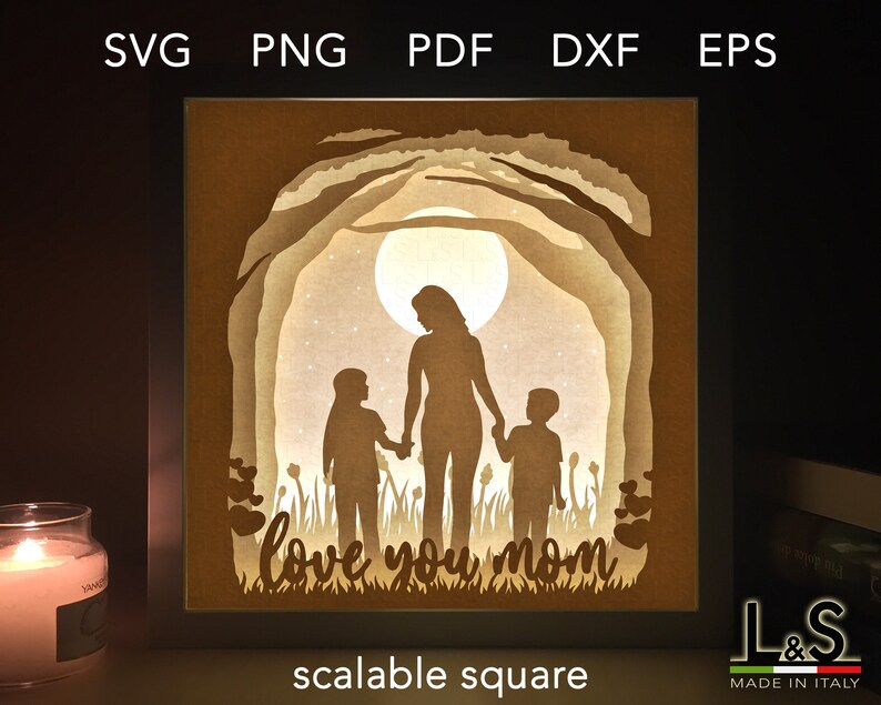 Mom Shadow Box Svg Bundle Papercut Light Box Template - Etsy