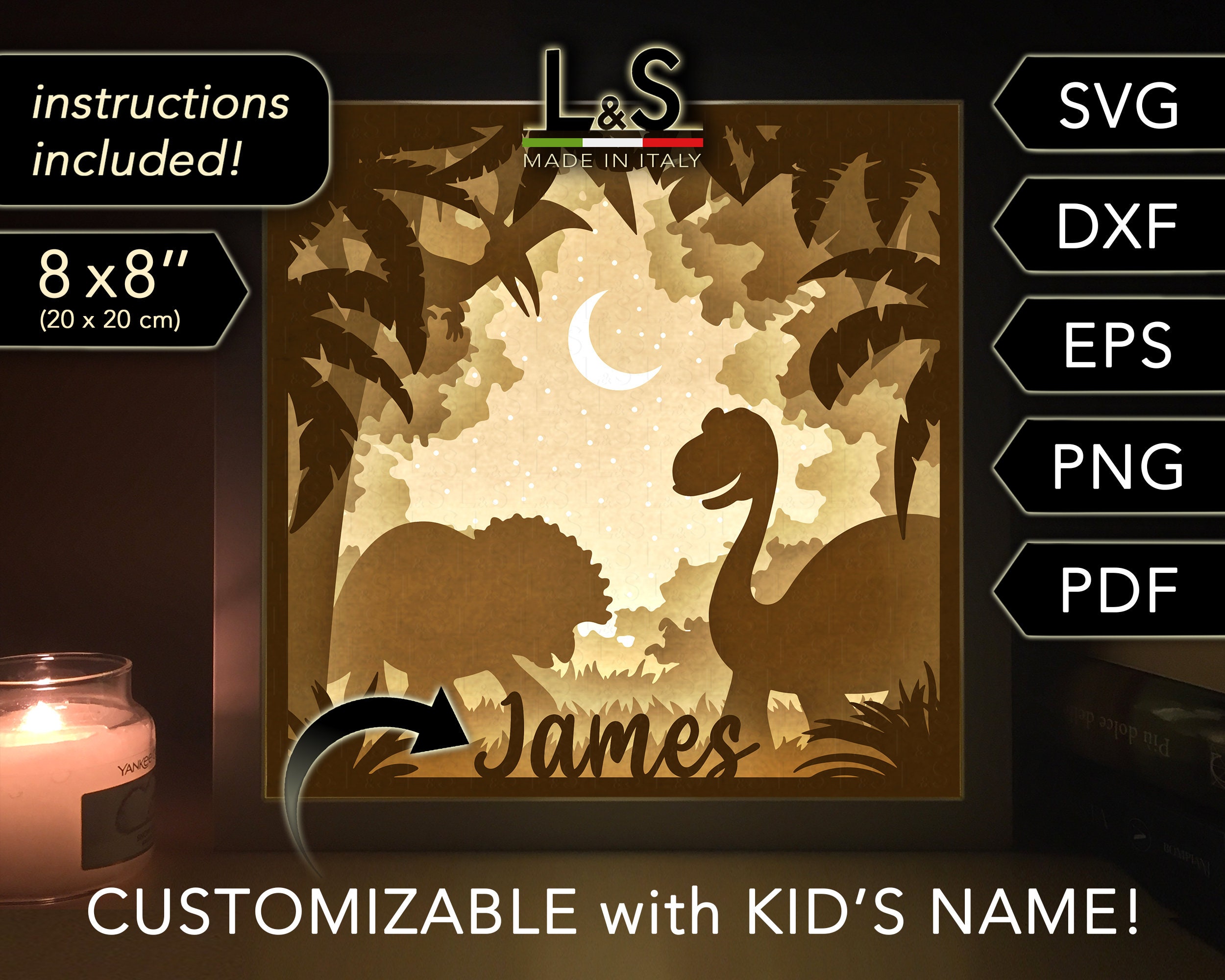 Customizable Baby Shadow Box Svg Bundle, 3D Nursery Shadowbox Art ...