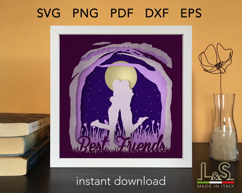 Best Friends Shadow Box Template Friends Layered Shadow Box | Etsy