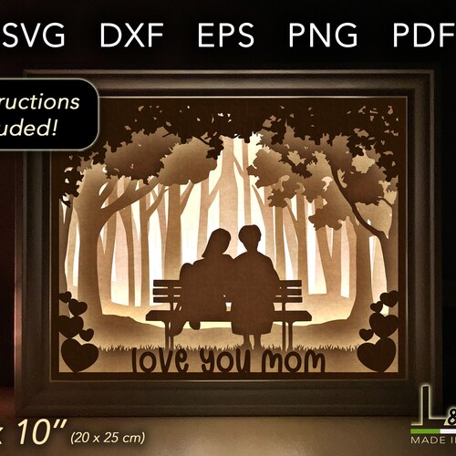 Mom Shadow Box Svg File for Cricut 3D Layered Mom Svg | Etsy