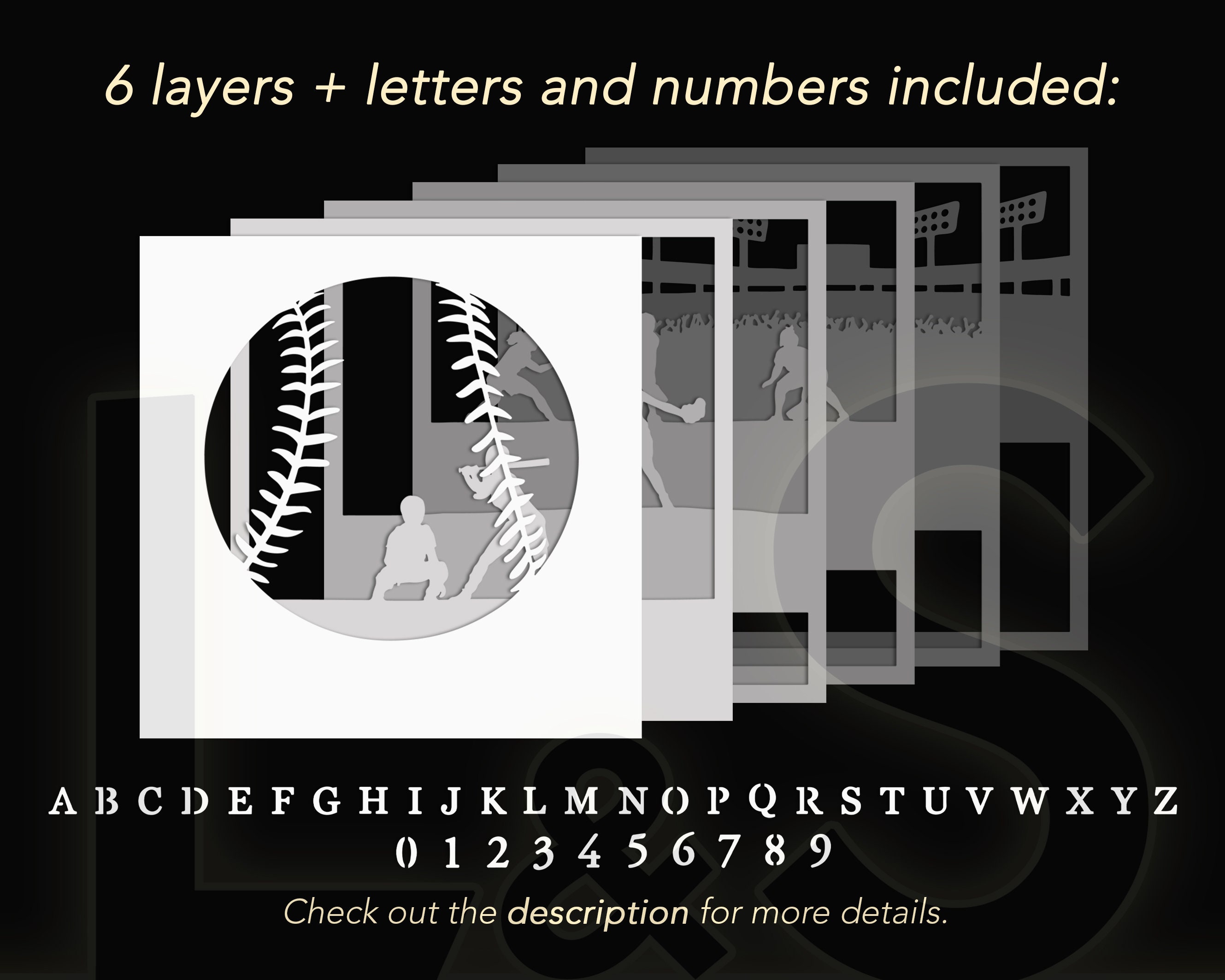 Customizable Softball Shadow Box Svg Cricut, Sports Shadowbox Art, 3D ...