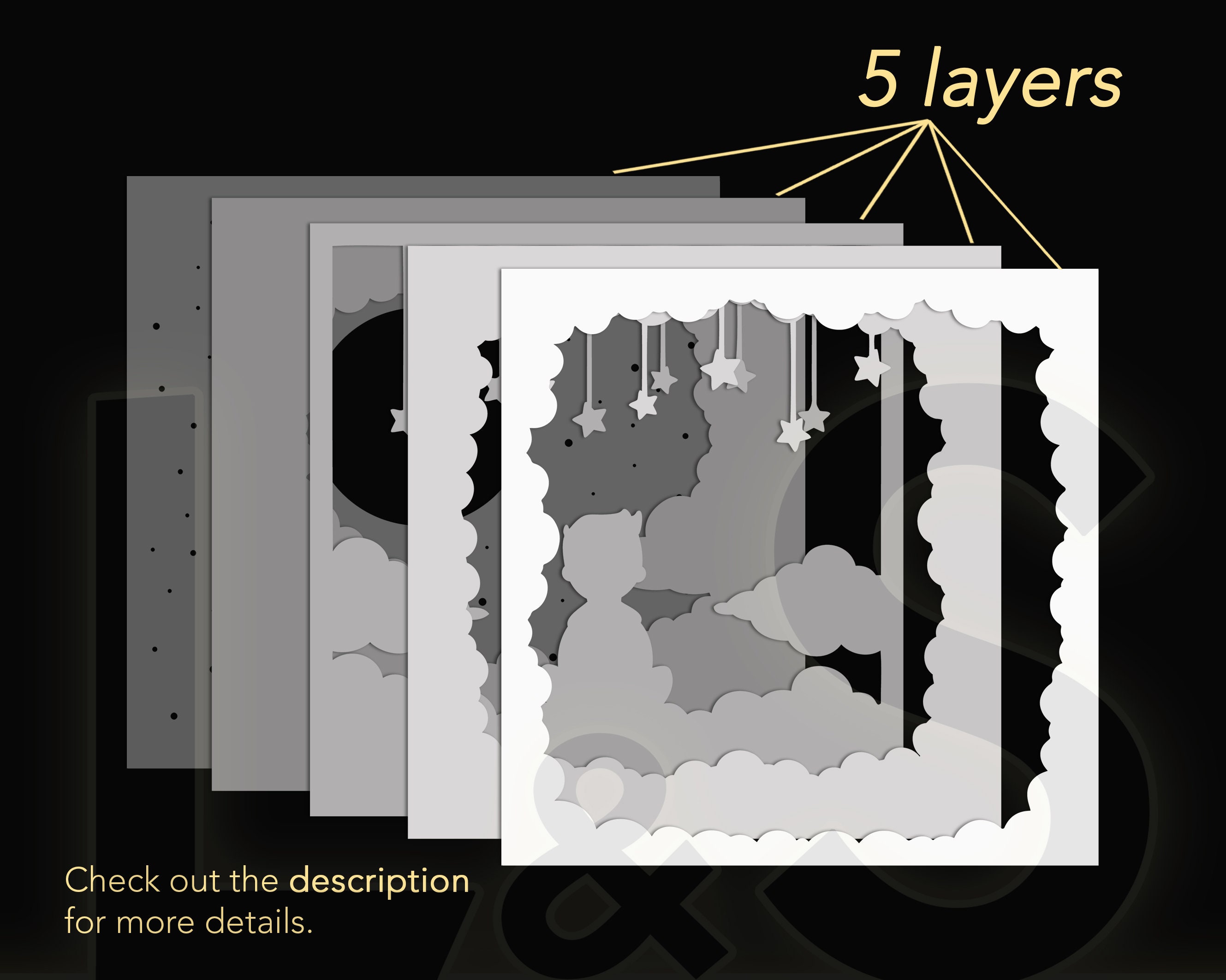 Customizable Baby Boy Shadow Box Svg Cricut, Nursery Shadowbox Svg File ...